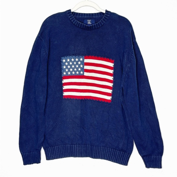 Hunt Club | Sweaters | Vintage 9s Hunt Club American Flag 00 Cotton ...